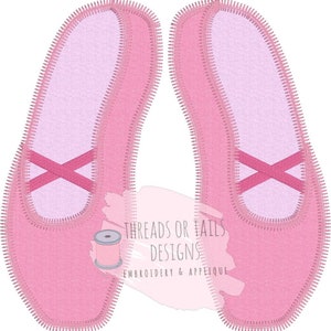 Ballet Shoes Applique - Ballerina Shoes Applique - Pointe Shoes Design ...