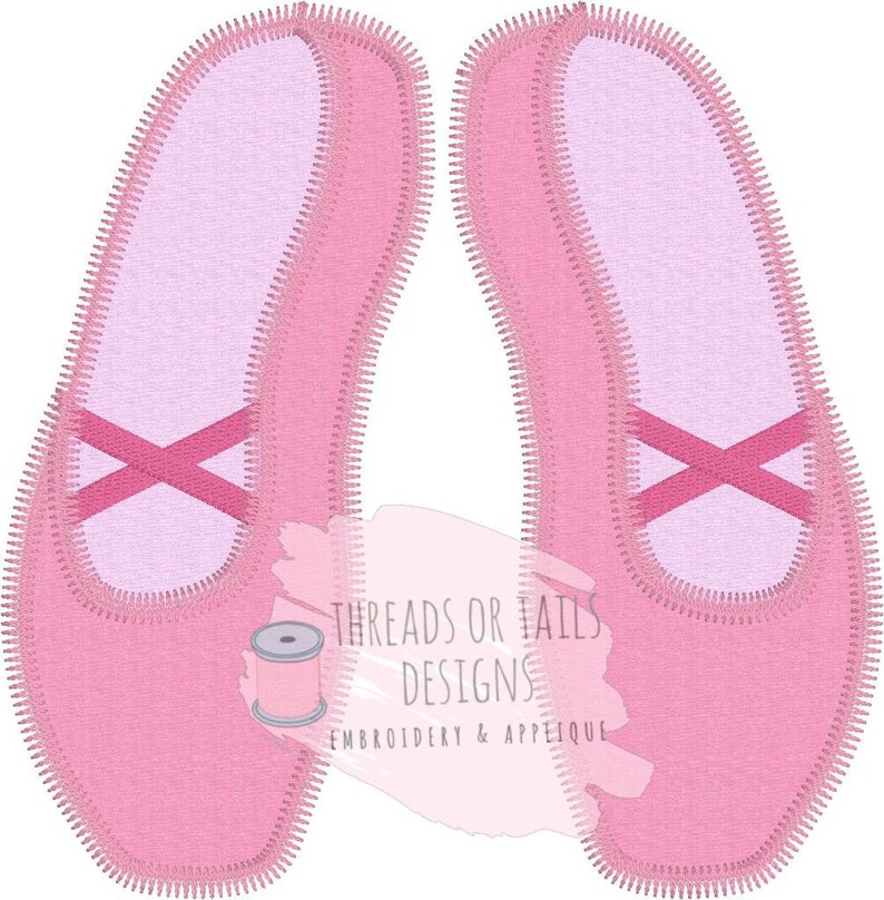 Ballet Shoes Applique - Ballerina Shoes Applique - Pointe Shoes Design ...