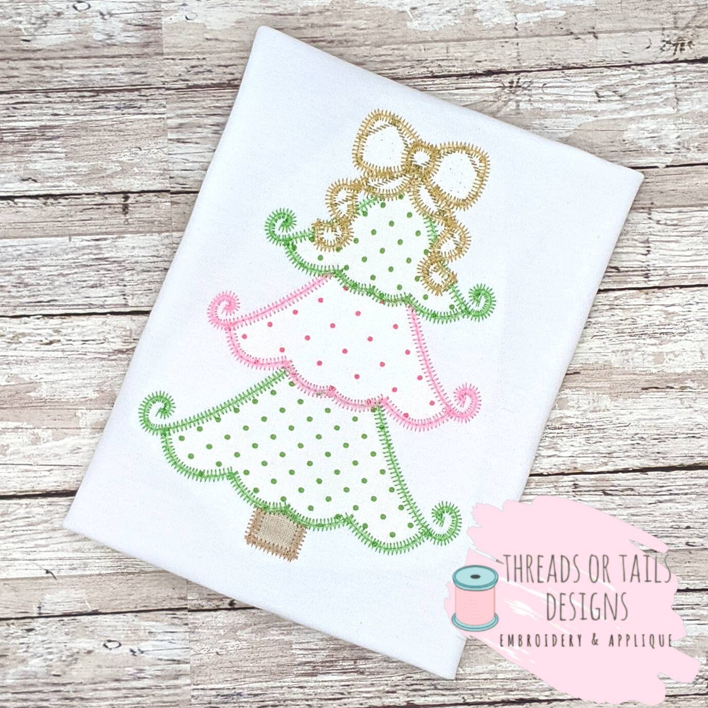 Christmas Tree Applique - Christmas Tree Applique Design - Tree Design ...