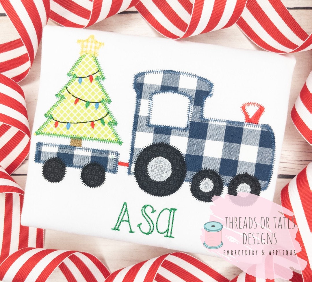 Christmas Train Applique Design