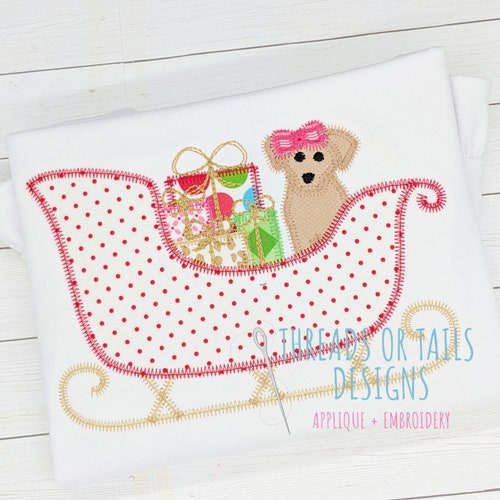 Christmas Dog Applique Christmas Dog ZZ Applique Design - Etsy