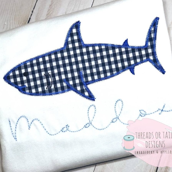Shark Applique - Etsy