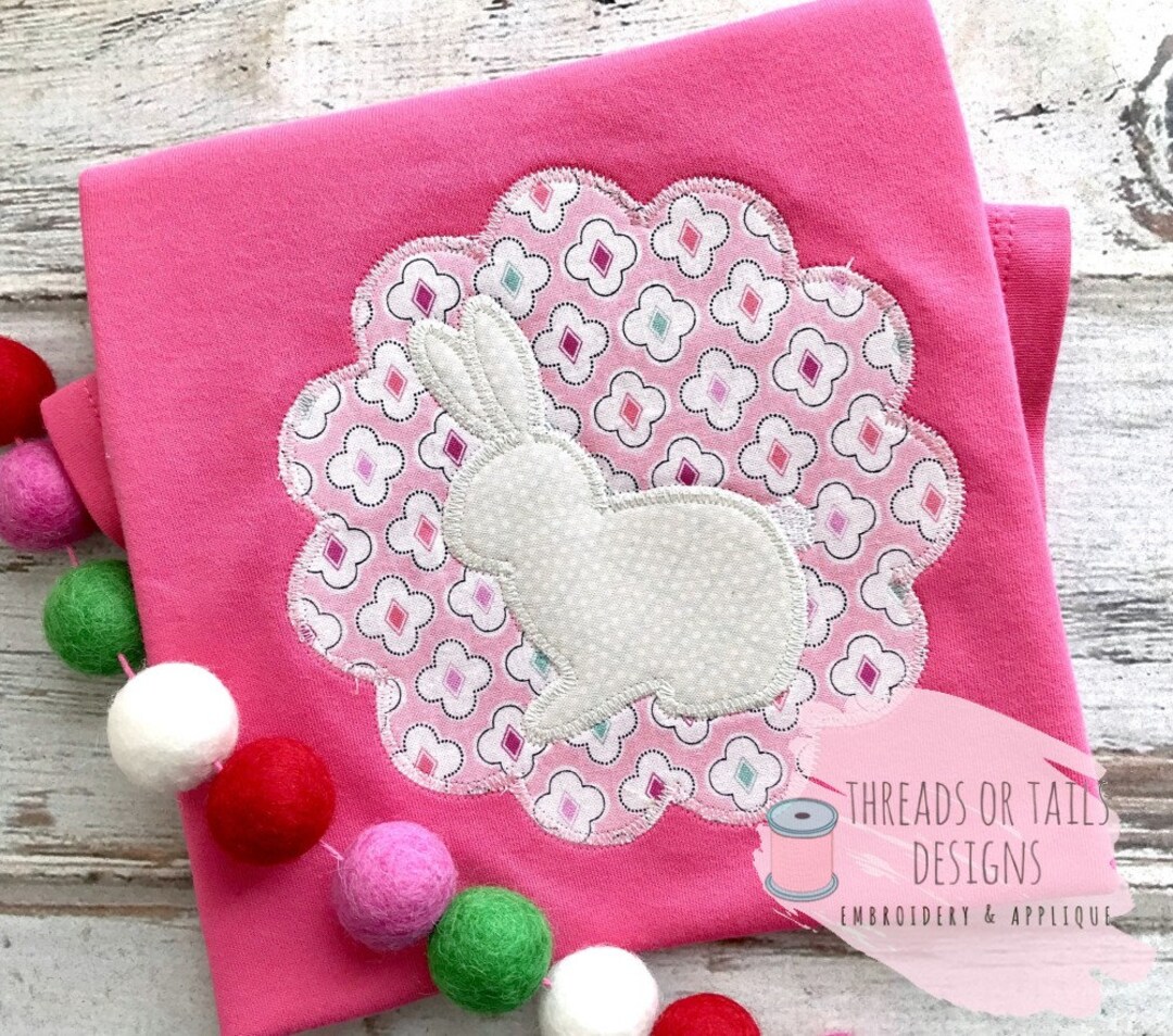 Easter Applique - Easter Design - Bunny Design - Zig Zag Stitch ...