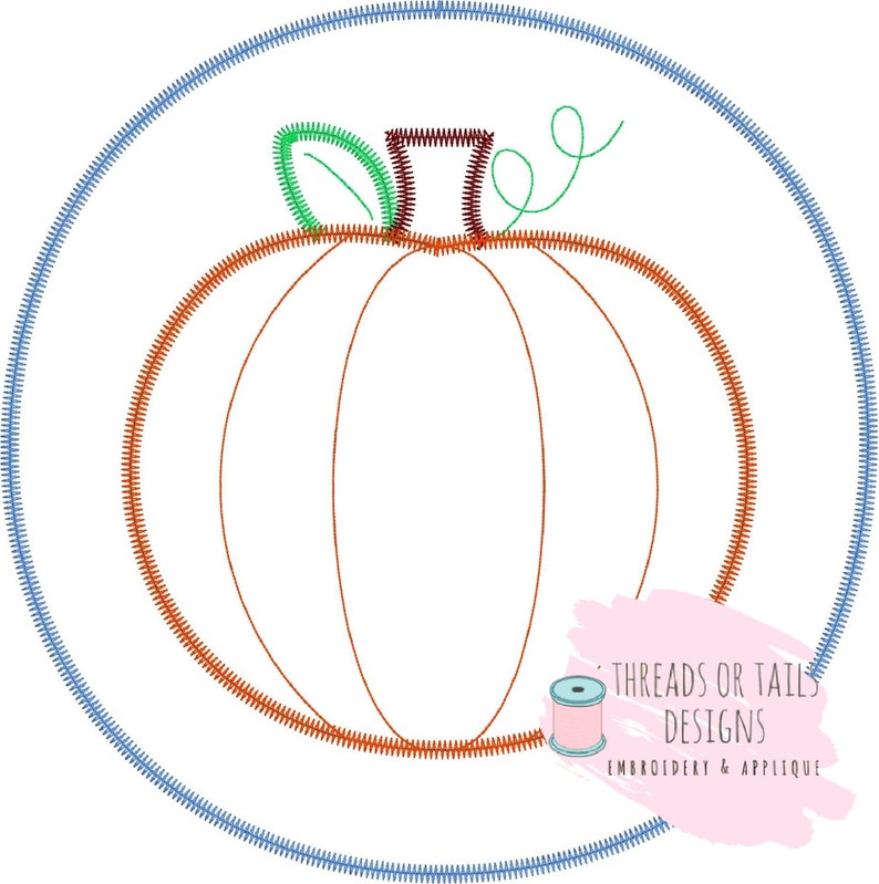 Pumpkin Circle Patch Applique Pumpkin Applique Design - Etsy
