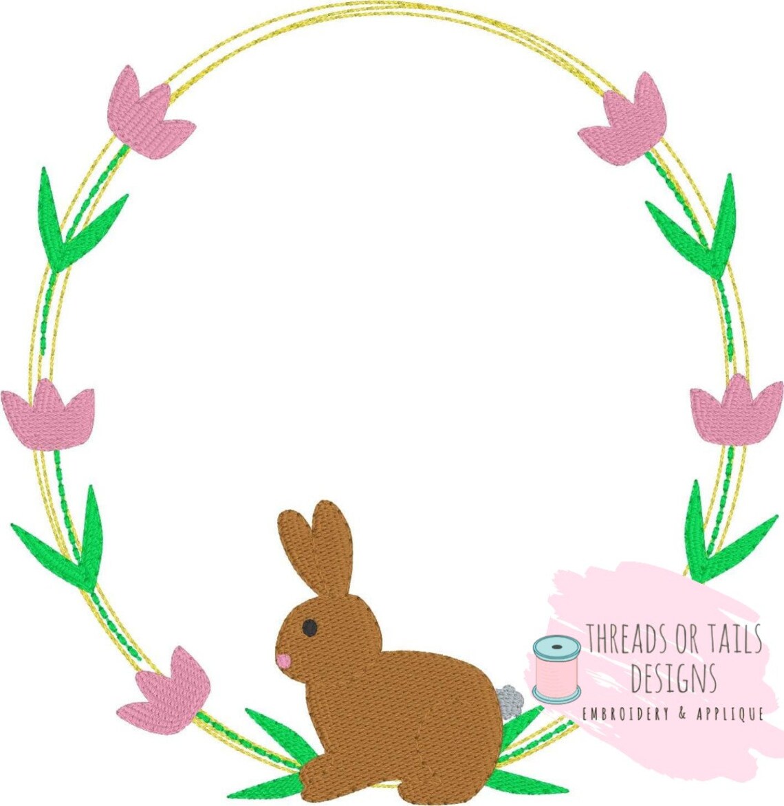 Easter Design Easter Monogram Frame Bunny Design Easter - Etsy