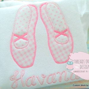 Ballet Shoes Applique - Ballerina Shoes Applique - Pointe Shoes Design ...