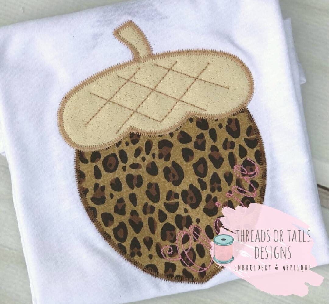 Acorn Applique - Acorn Applique Design - Acorn Design - Acorn Zig Zag ...