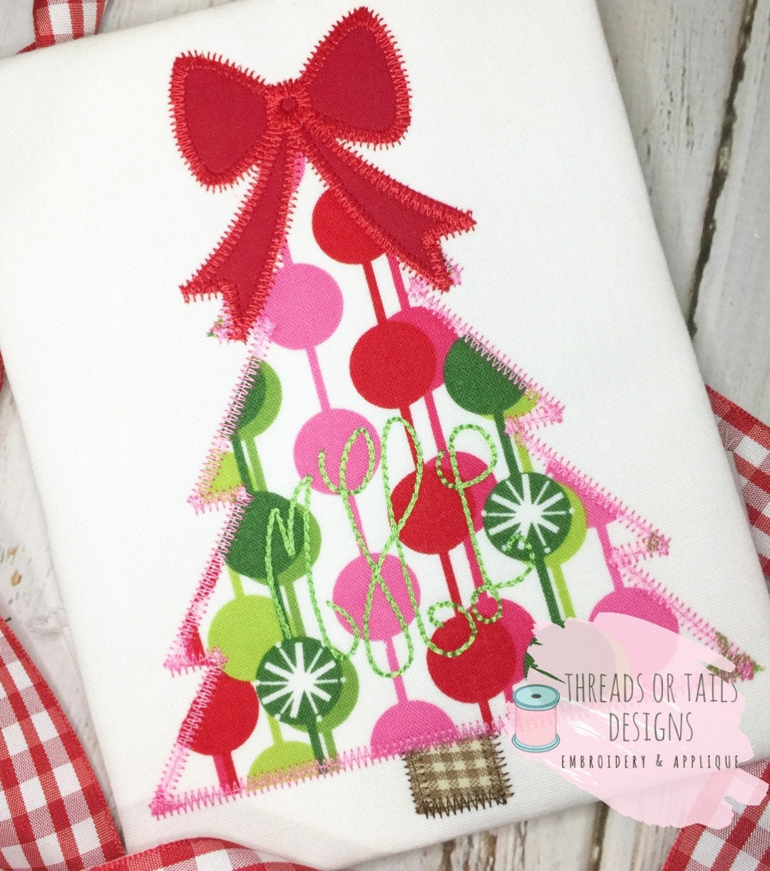 Christmas Tree Applique - Christmas Tree Applique Design - Tree Design ...