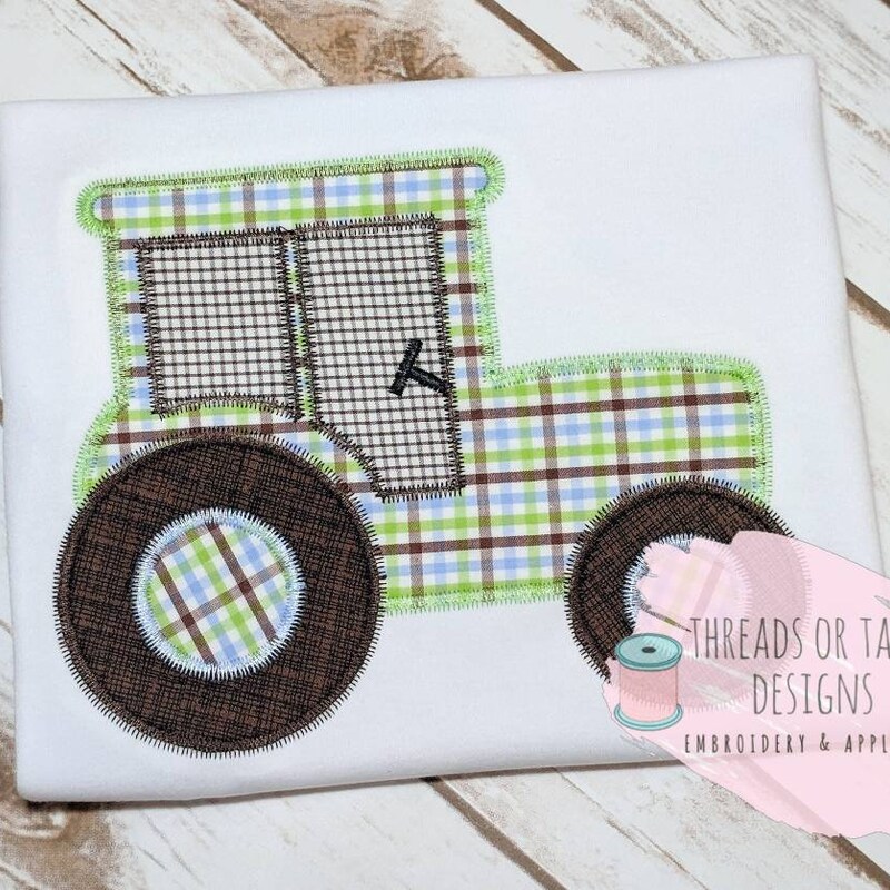 Tractor Applique - Etsy