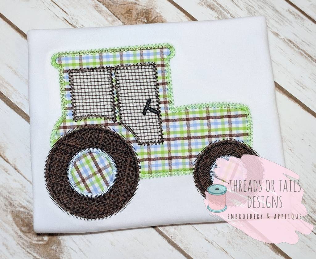 Tractor Applique Tractor Applique Design Tractor Design - Etsy