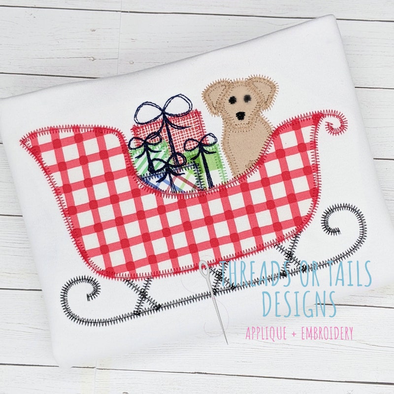 Sleigh Applique - Etsy
