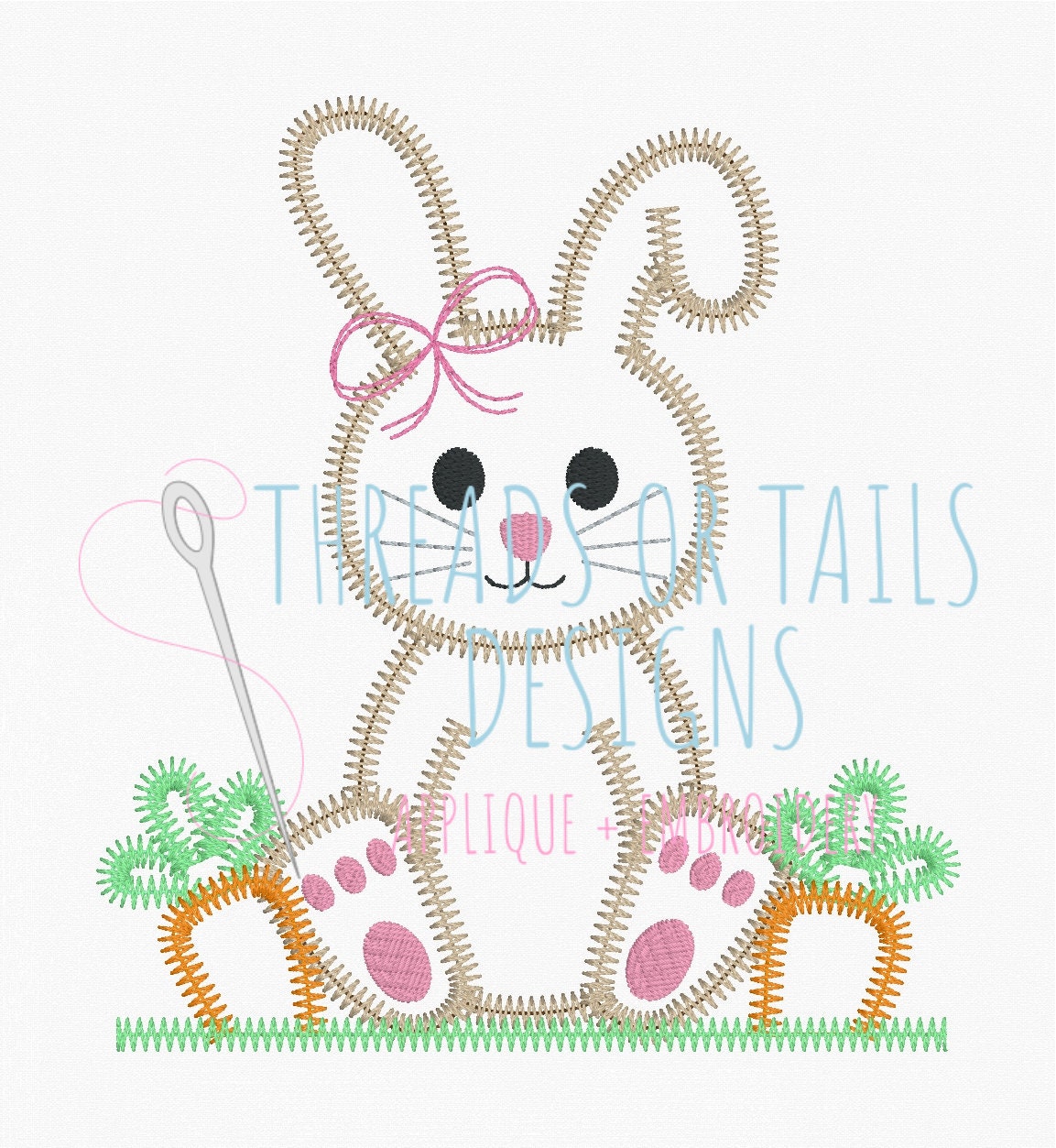 Easter Applique Easter Design Bunny Girl Design Bunny - Etsy