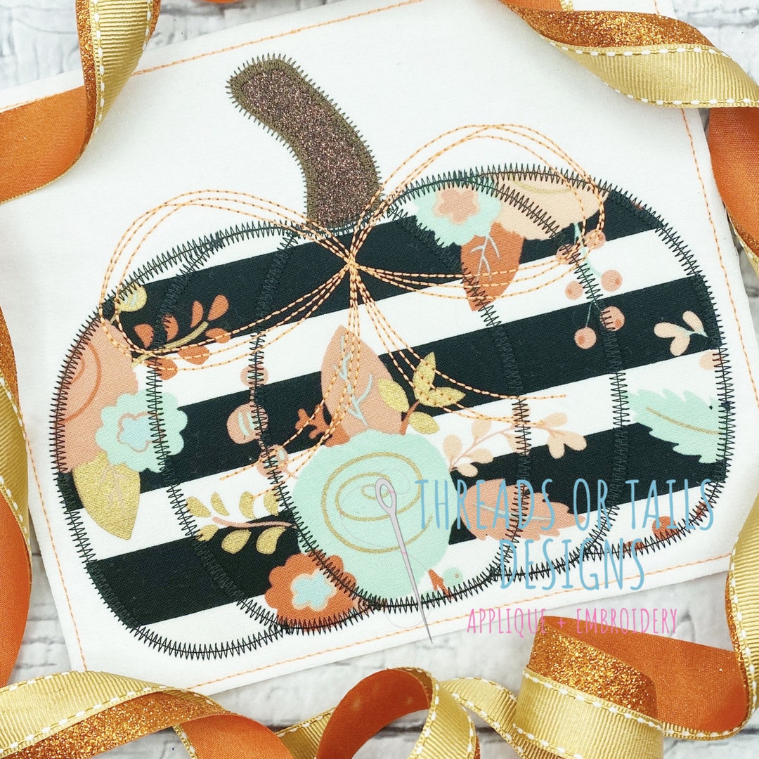 Pumpkin Applique - Pumpkin Applique Design - Pumpkin Design - Pumpkin ...