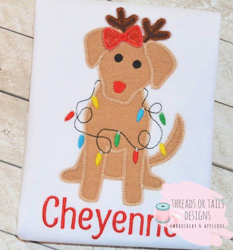 Christmas Dog Applique Christmas Dog ZZ Applique Design - Etsy