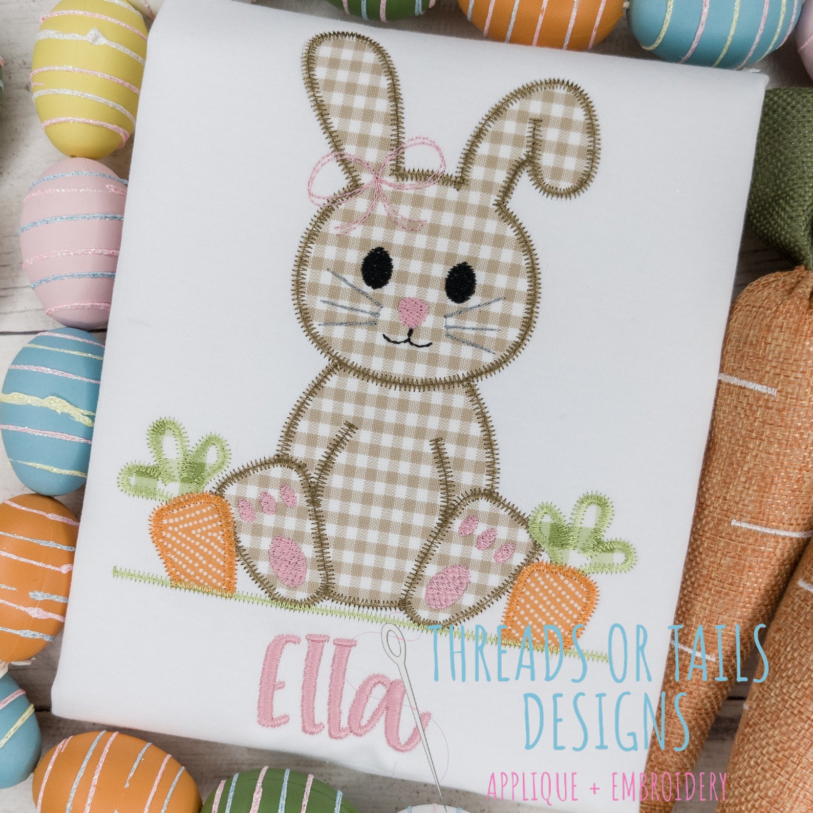Easter Applique Easter Design Bunny Girl Design Bunny - Etsy
