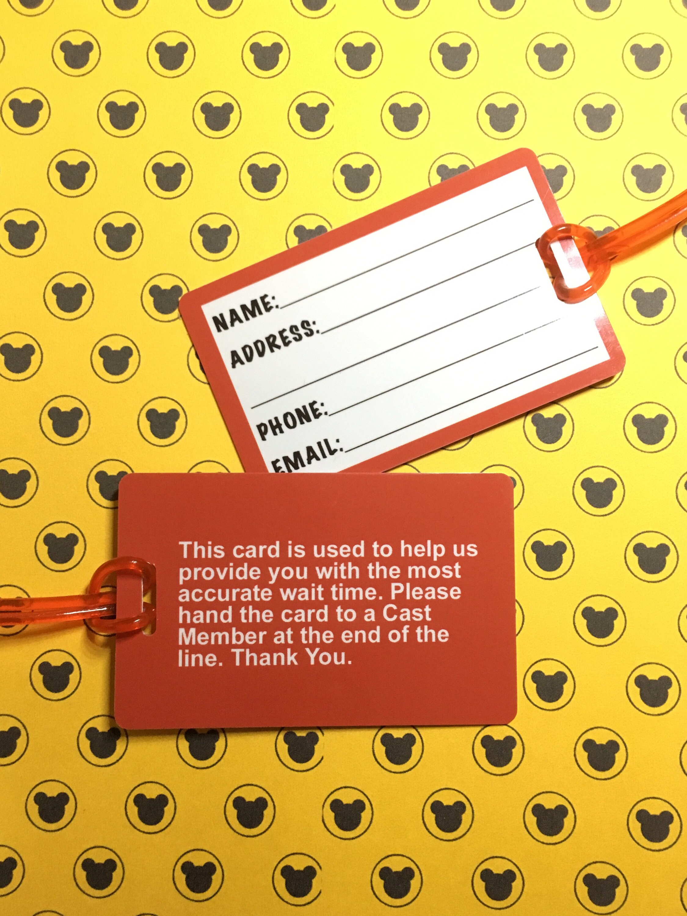 Red Card - Disney Luggage Tag - Etsy
