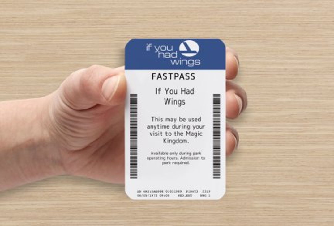 If You Had Wings Fastpass Disney Luggage Tag - Etsy