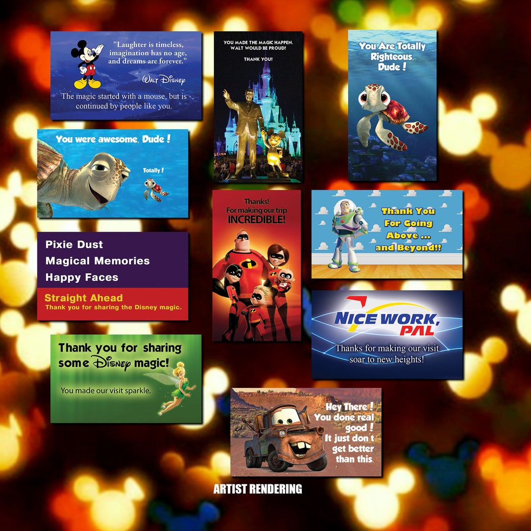 Set of 10 Cast Member Appreciation Cards Mousekeeping Thank You - Etsy