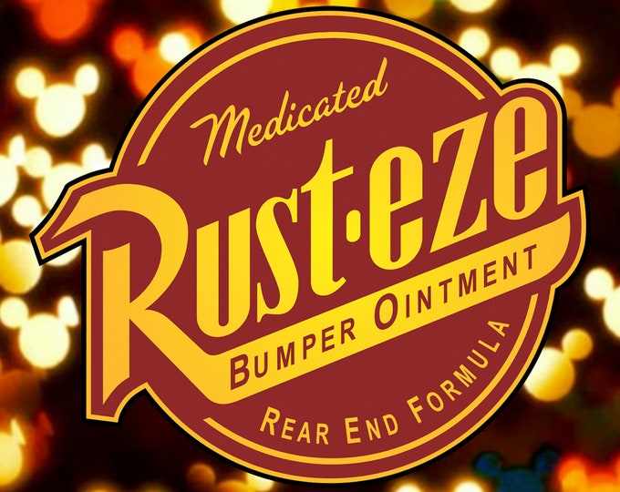 Rust-eze Bumper Ointment - Disney Cars Inspired 3" Sticker - Etsy