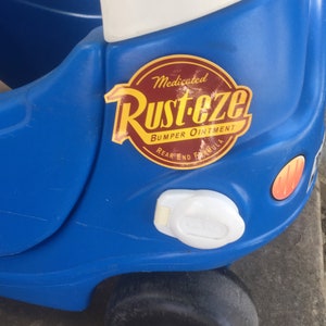 Rust-eze Bumper Ointment Disney Cars Inspired 3 Sticker - Etsy