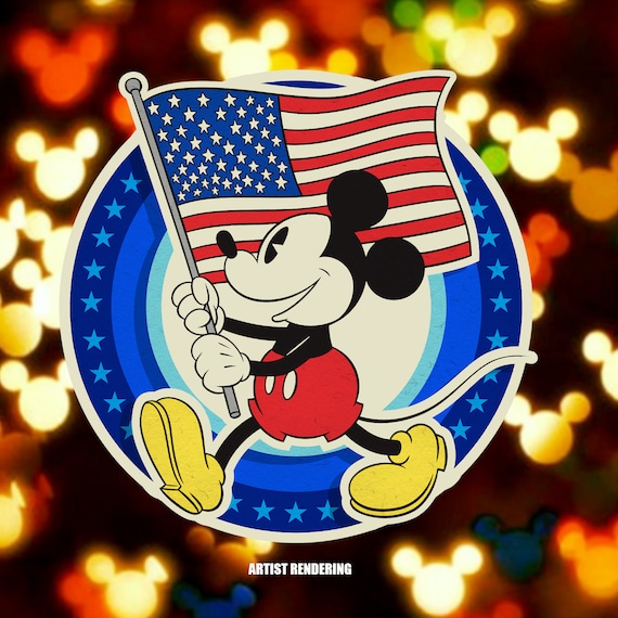 Patriotic Mickey Mouse Disney Inspired Passholder Magnet | Etsy