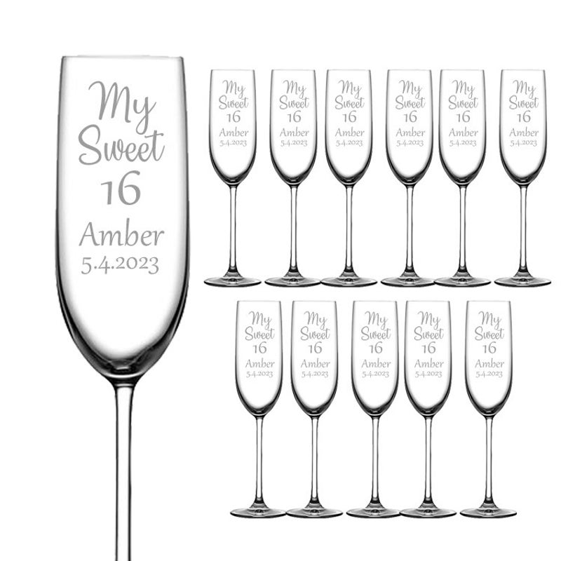 Champagne Flutes for 16 - Etsy