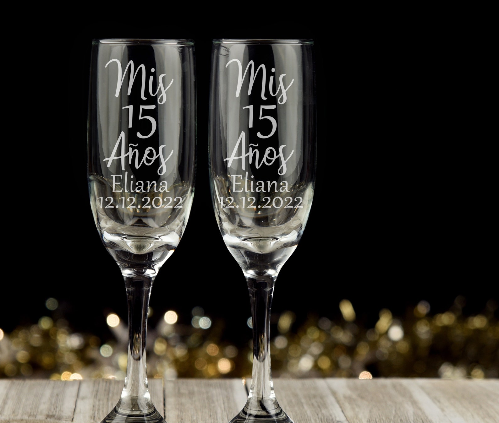 Mis Quince Años Copas Brindis Champagne Flutes Set of 12 - Etsy