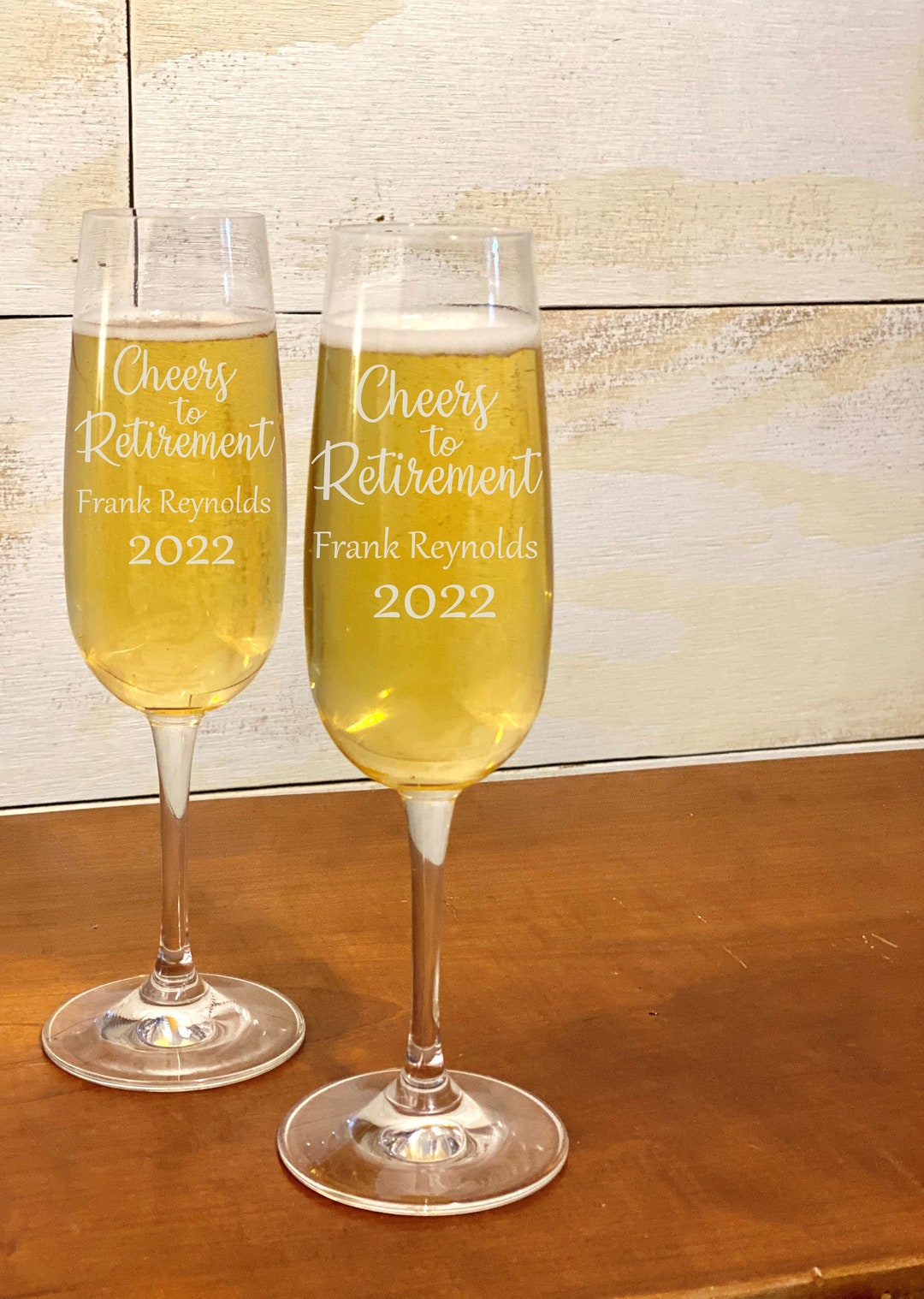 Personalized Retirement Champagne Flutes -set of 2 Glasses for ...