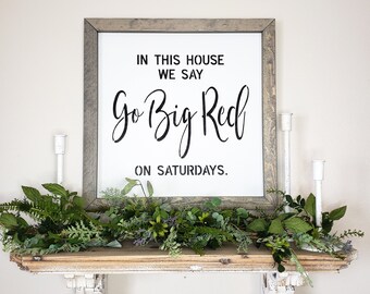 Go Big Red Sign - Etsy
