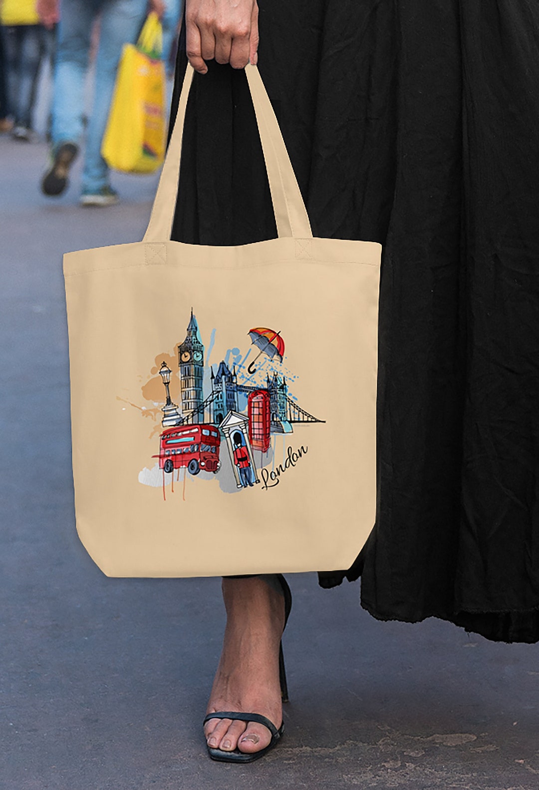 London Tote Bag for Londoner London Travel Tote Bag London Gift Bag Eco ...