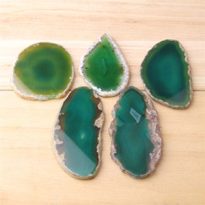 Green Slice Agate Geode Natural Agate Slice Blank Agate - Etsy