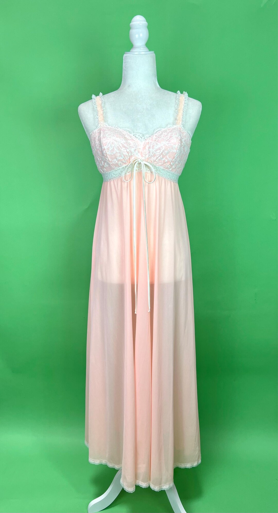 Vintage 60s Olga Pastel Peach Nightgown - Size Small | Vintage Summer ...