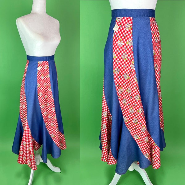 70s Country Skirt - Etsy