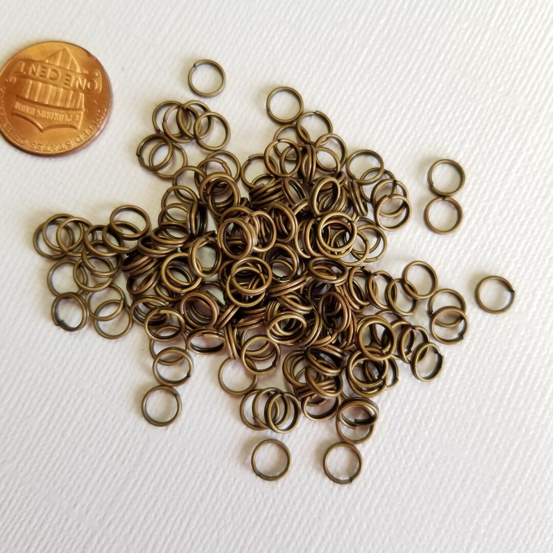 176pc Antique Bronze 6mm Double Jump Rings - RG467 - Etsy