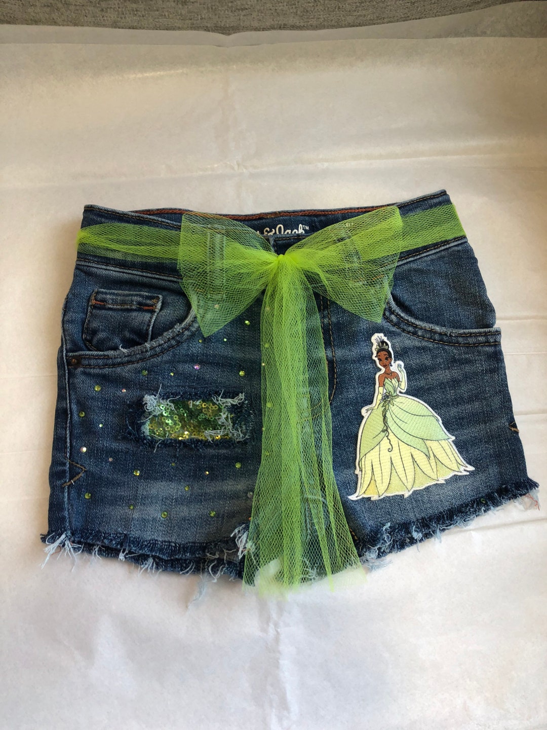 Princess Tiana Jean Shorts - Etsy
