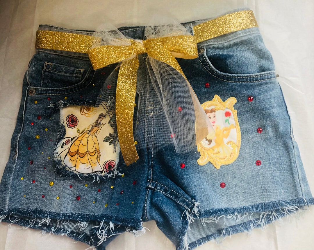 Belle Girls Disney Clothes for Toddler Girls Disney Shorts Belle Denim ...