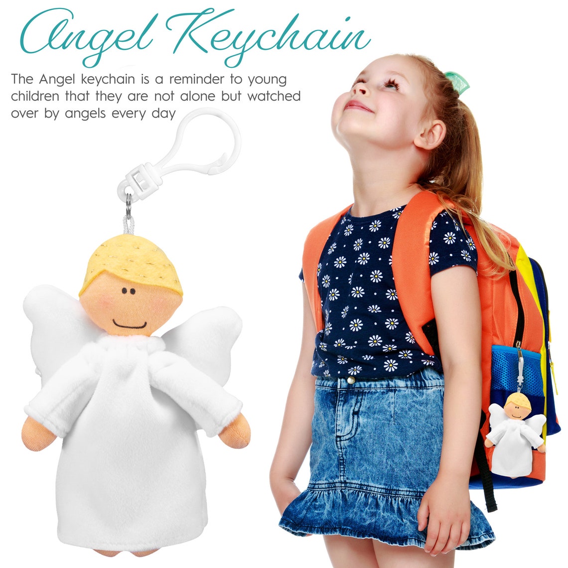 Angel Plush Backpack Keychain for Kids Cool Cute Accessories - Etsy