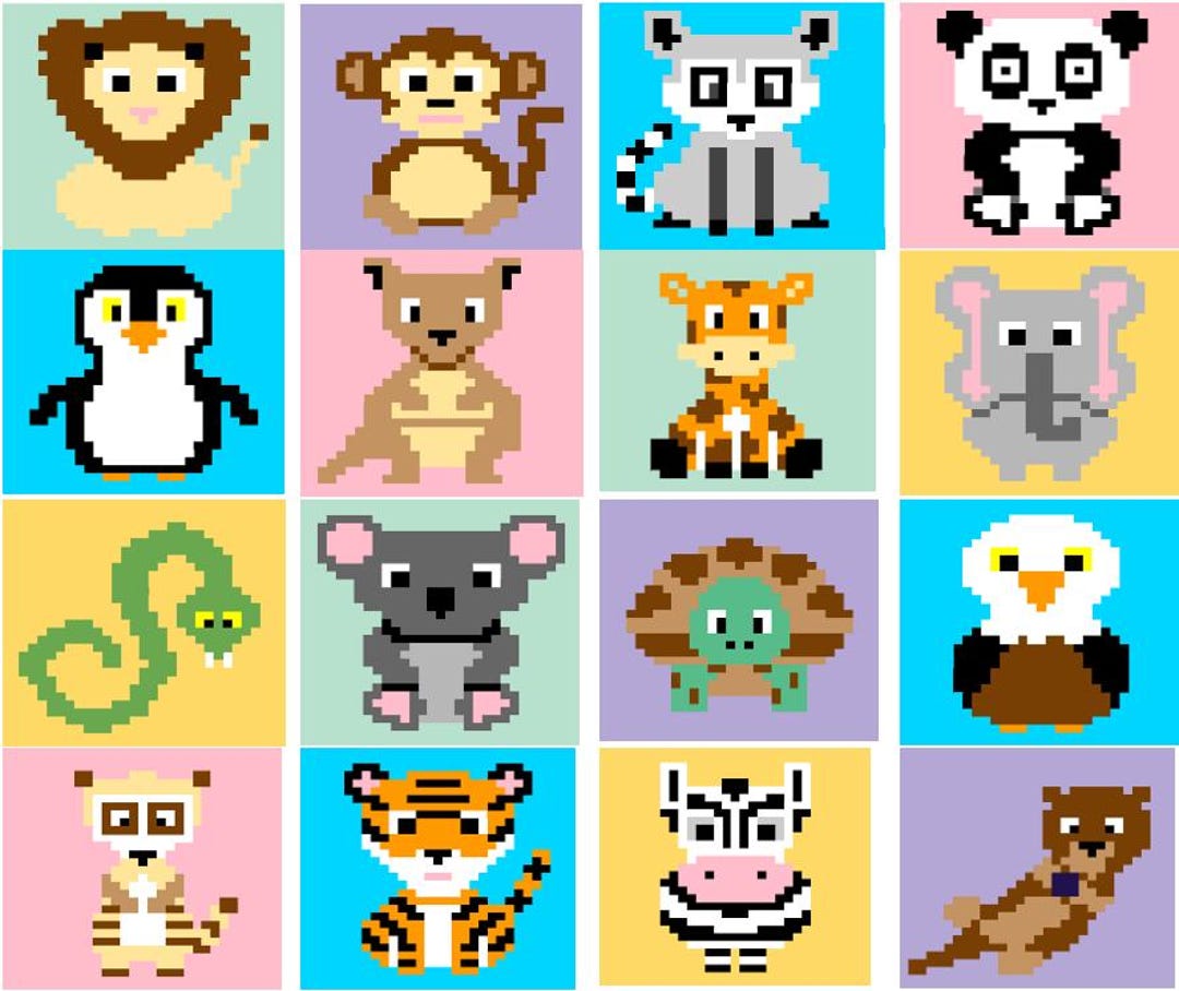 Zoo Animals Baby Blanket - PATTERN ONLY - Etsy