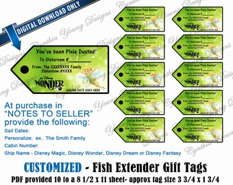 Fish Extender Gift Tags Customized With YOUR Personal | Etsy