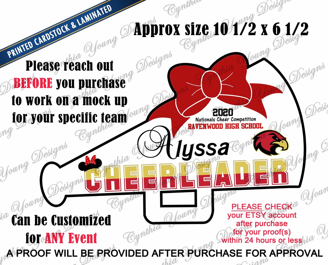 Cheerleading Megaphone Magnet | Disney Cruise Magnet | Resort Cheer ...