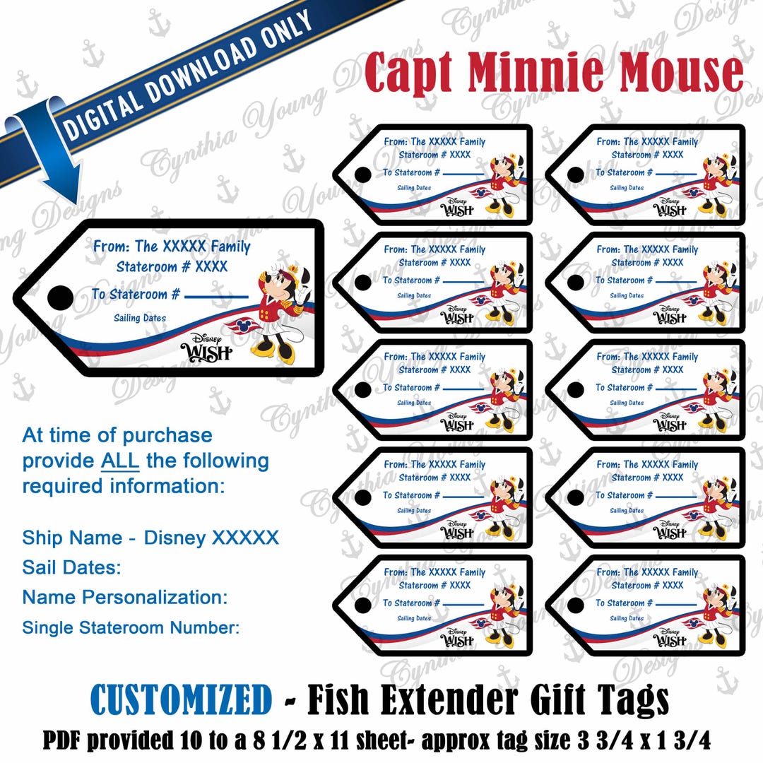 Fish Extender Gift Tags| Customized With YOUR Personal Information| Not ...