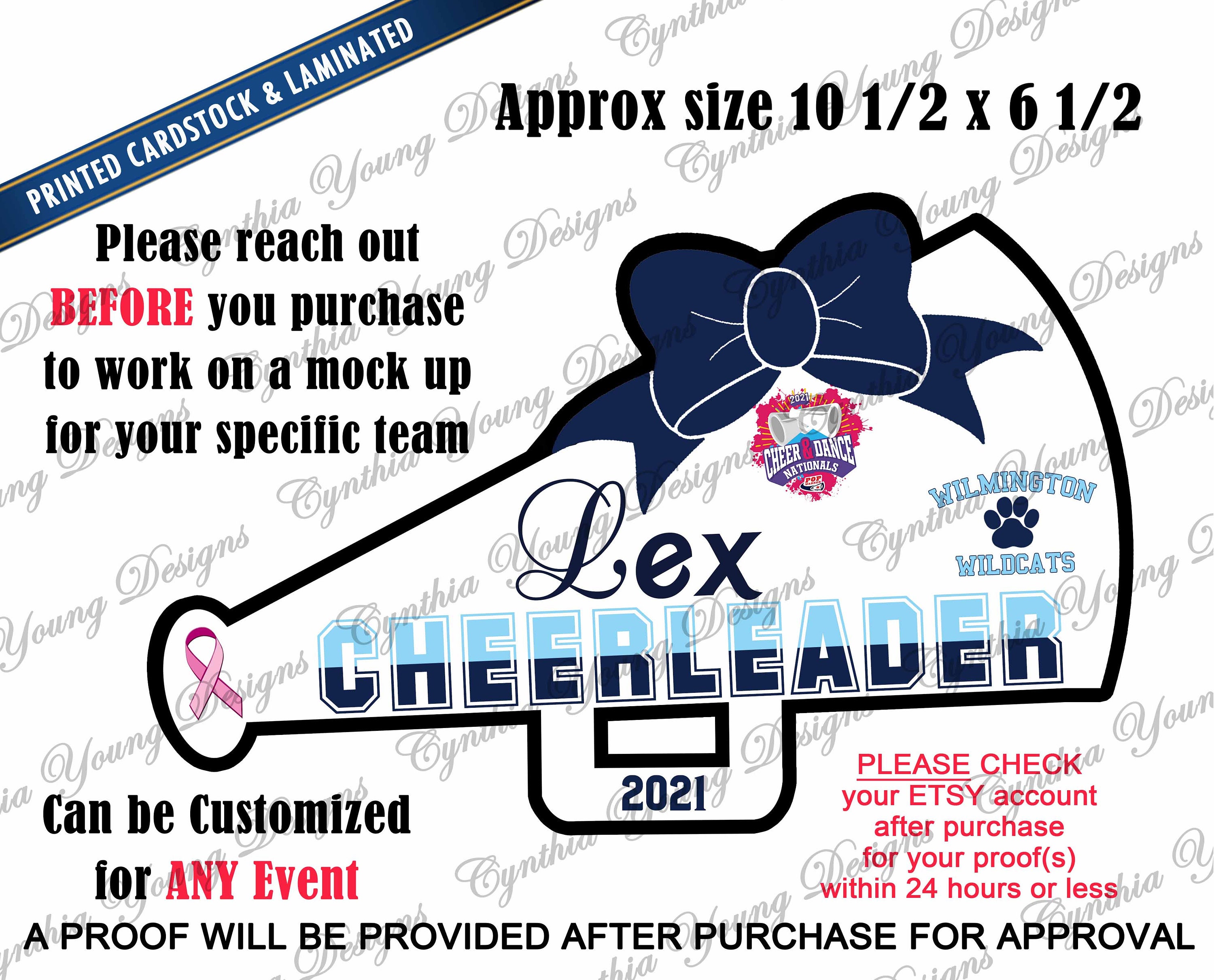 Cheerleading Megaphone Magnet | Disney Cruise Magnet | Resort Cheer ...