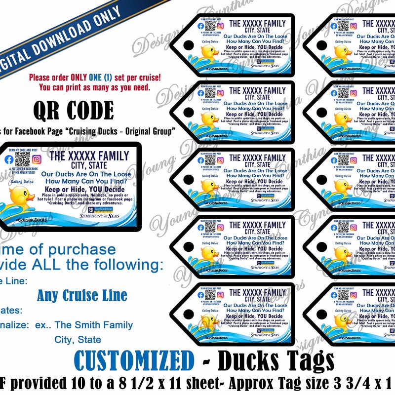 Cruising Duck Labels - Etsy
