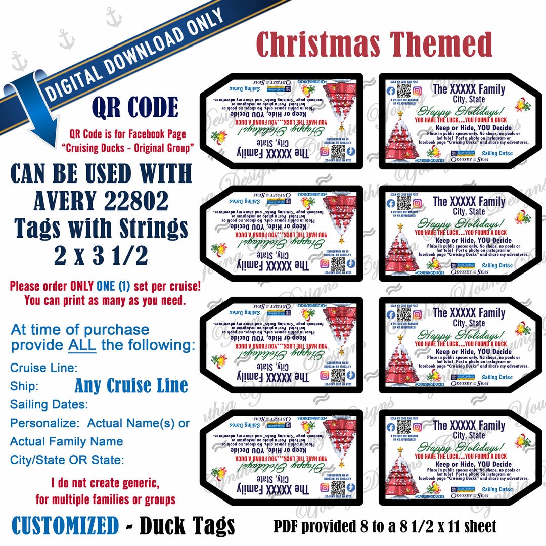 Happy Holidays Duck Tags| Avery Product 22802 Tags With Strings ...