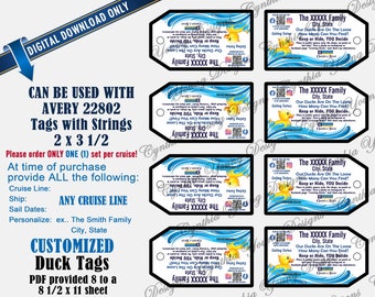 Princess Duck Tags Customized With YOUR Personal Information | Etsy