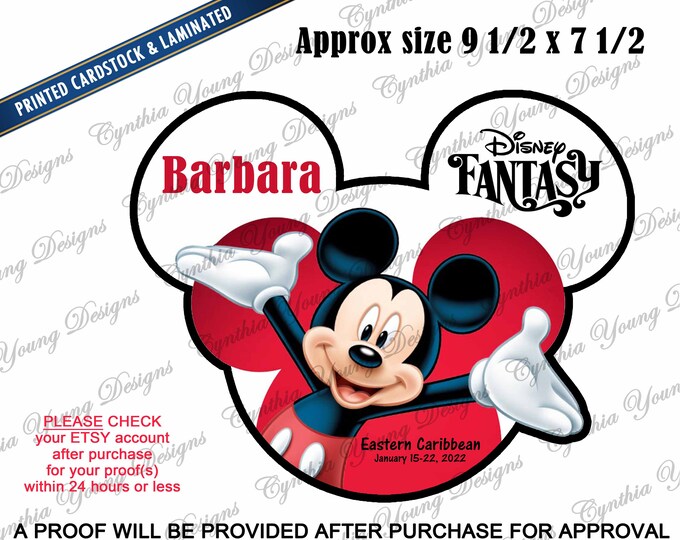 Mickey Mouse Laminated Magnetic Body Parts for Disney Cruise Stateroom ...