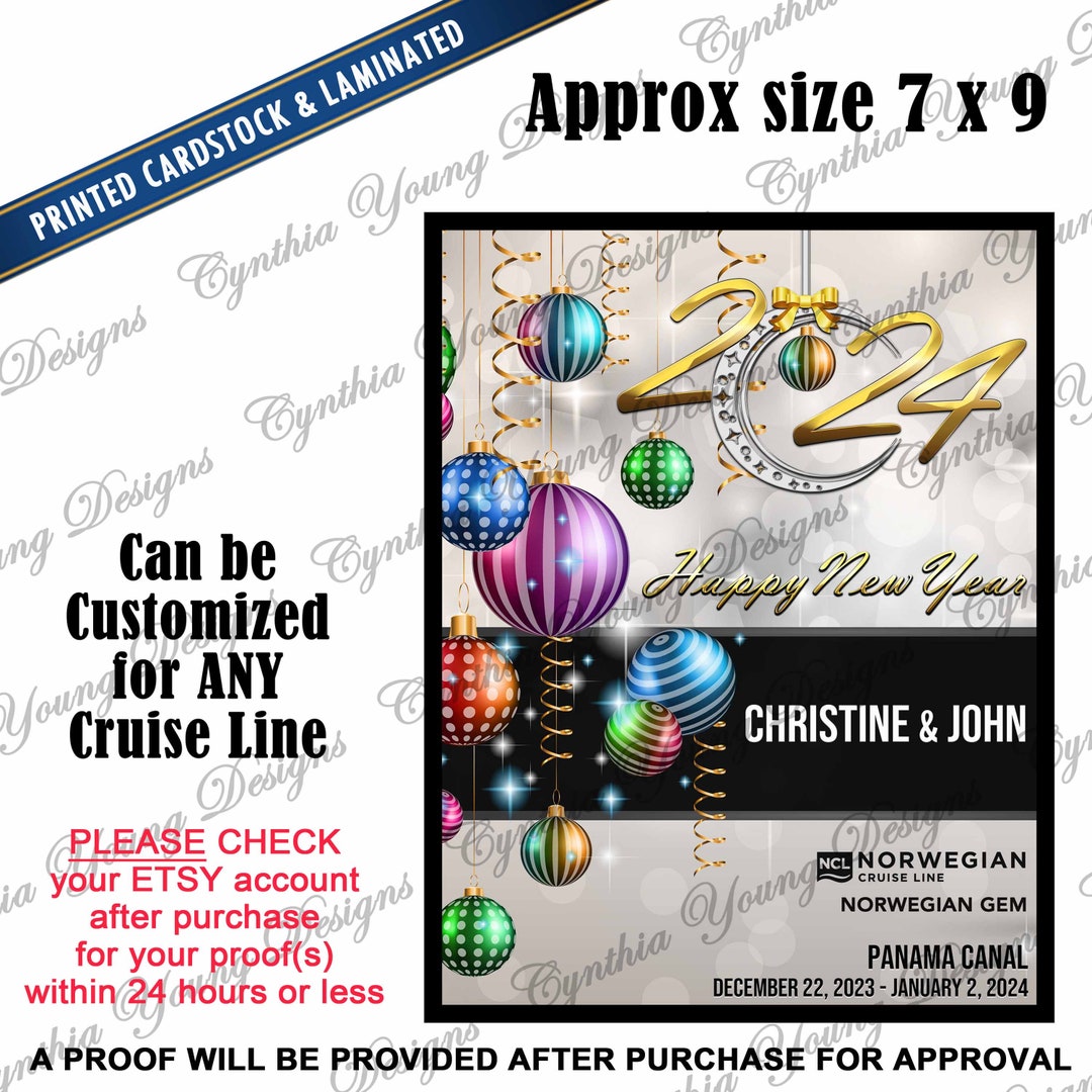 Cruise Door Magnet | Stateroom Cruise Door Magnet | Happy New Year ...