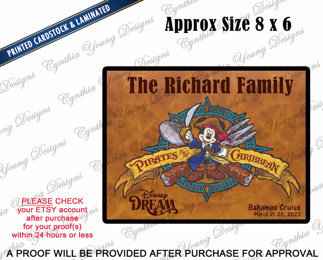 Stateroom Door Pirate Magnet Pirates in the Caribbean Cruise Magnet ...