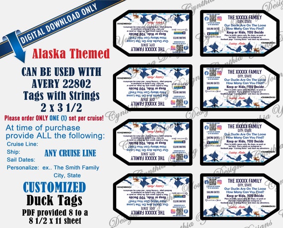 Alaska Themed Duck Tags Avery Product 22802 Tags With Strings - Etsy