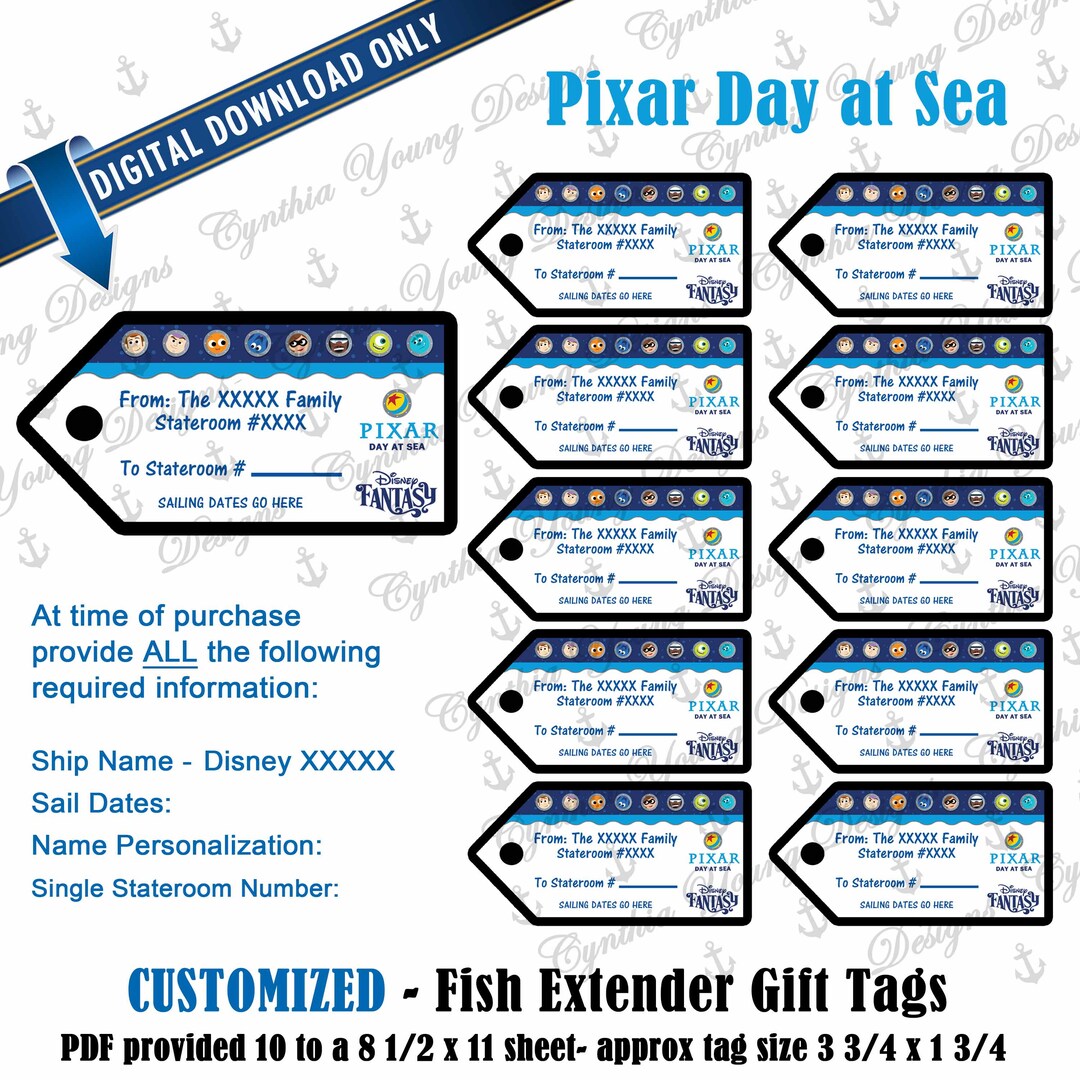 Fish Extender Gift Tags| Customized With YOUR Personal Information| Not ...